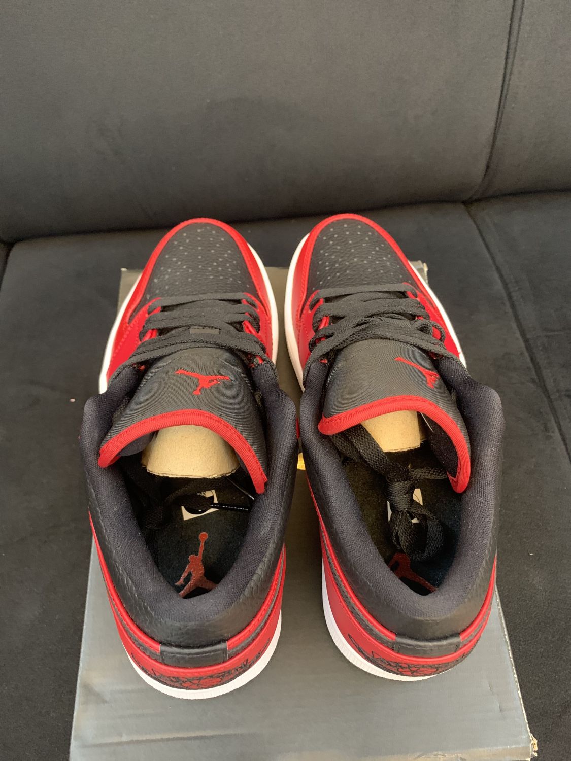 3017 - Jordan 1 Low Reverse Bred Pebbled Swoosh | Item Details ...